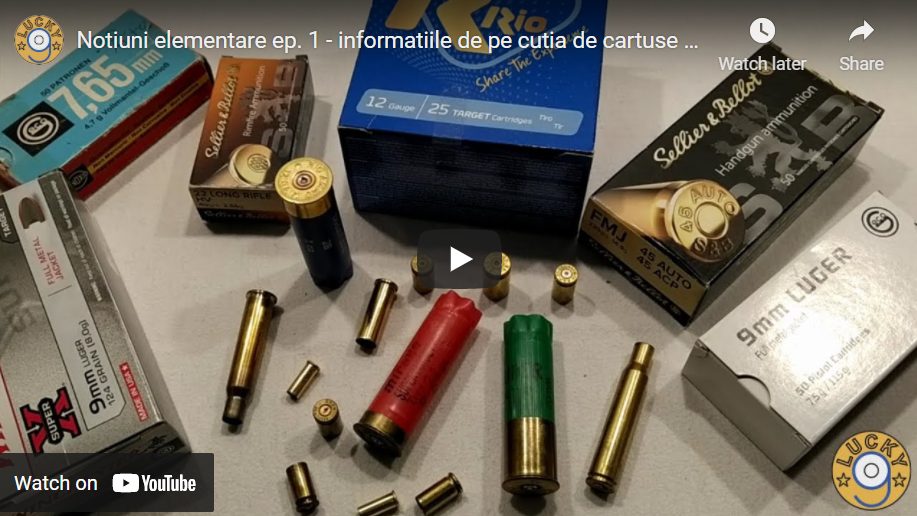Notiuni elementare |1 – informatii cutie cartuse si marcarea munitiei ...